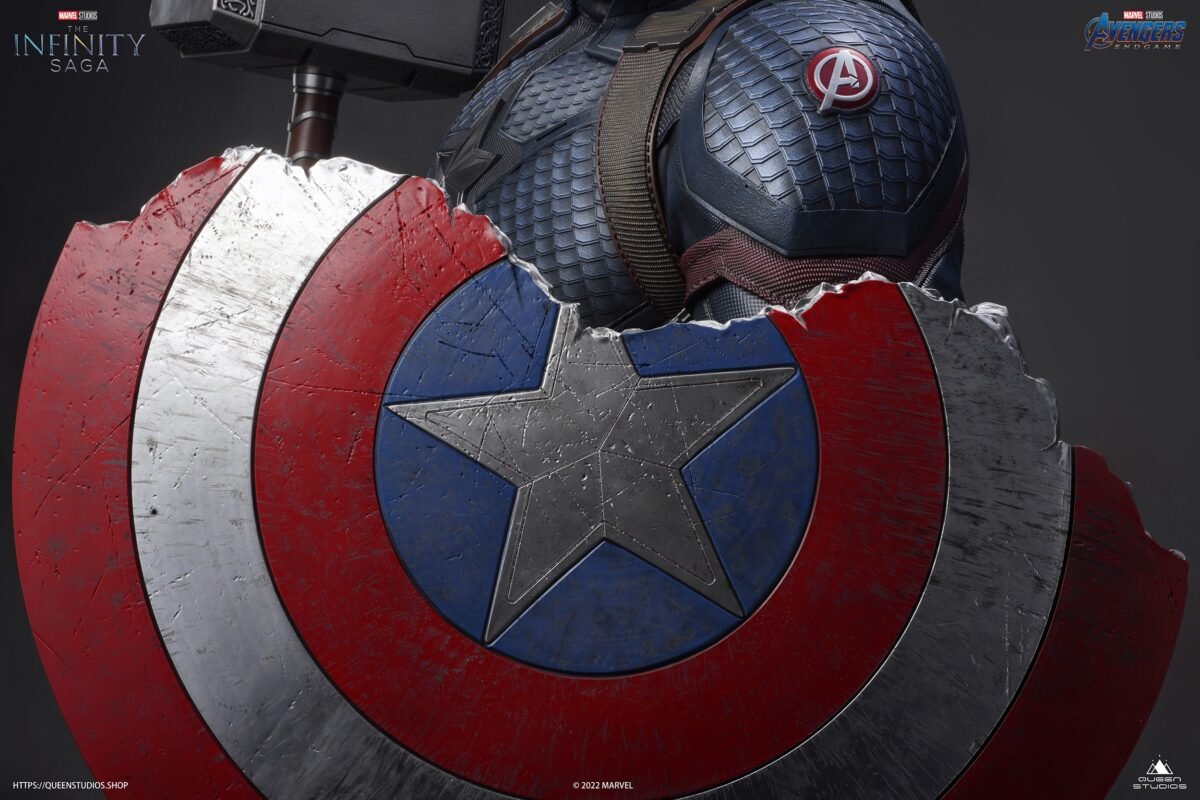 QUEEN STUDIOS LIFE SIZE CAPTAIN AMERICA BUST - Toyzone